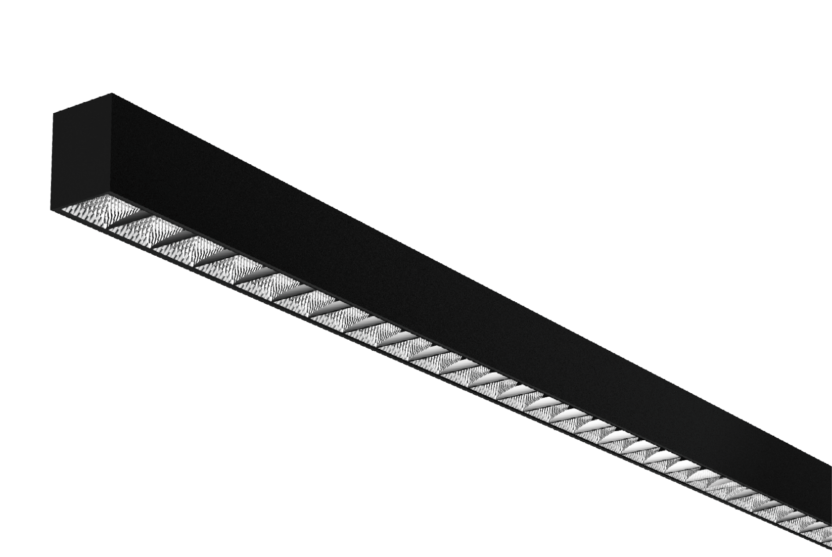 Nile II 5ft 55W up/down reflector 3 in 1 DALI dim black - Kosnic