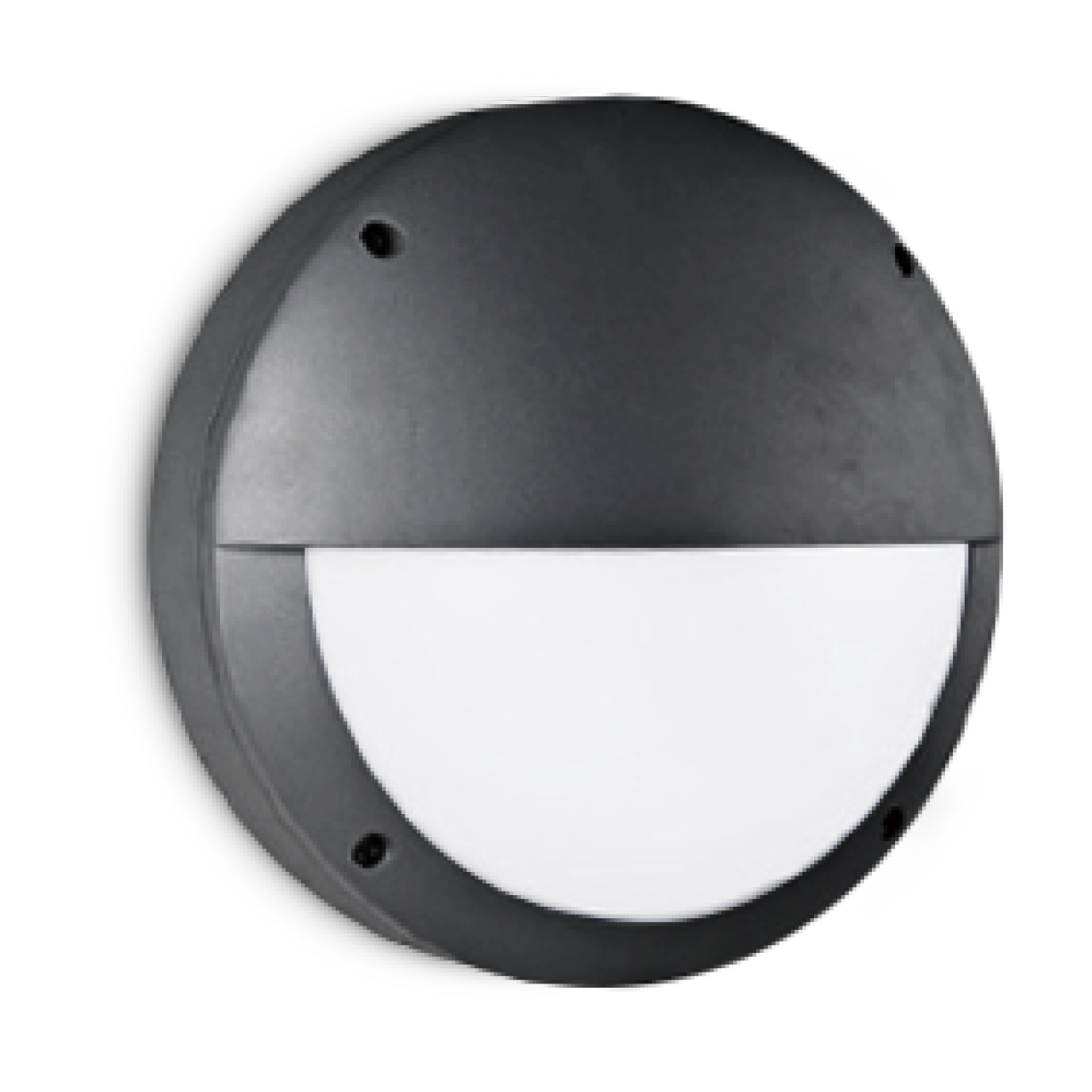 Etna, diecast aluminium LED bulkhead, eyelid trim Black - Kosnic