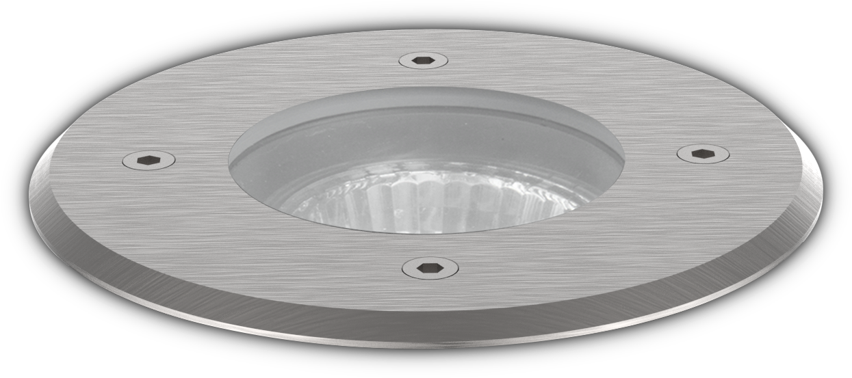 Atri Inground uplight circular max 35W GU10, Steel/black base - Kosnic